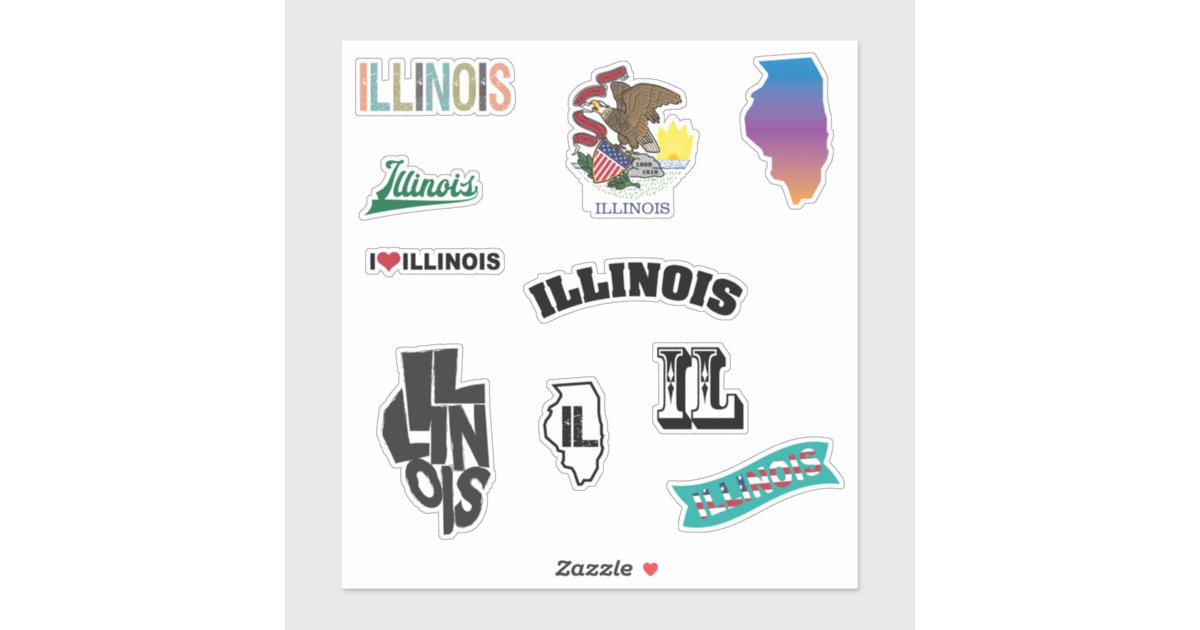 State of Illinois Sticker | Zazzle