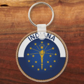 State of Indiana Flag Seal Keychain | Zazzle