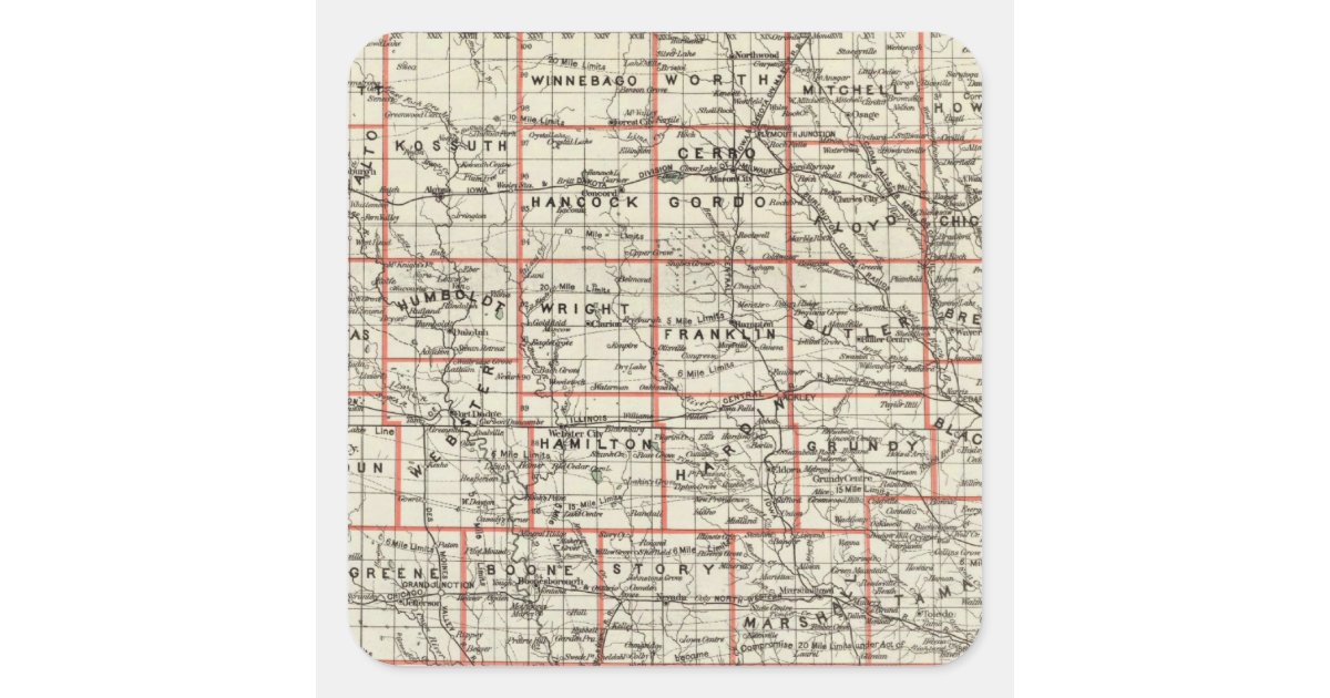 State of Iowa Square Sticker | Zazzle