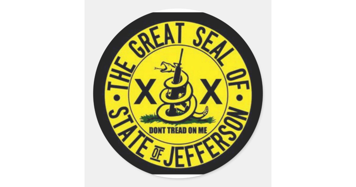 State of Jefferson Classic Round Sticker | Zazzle