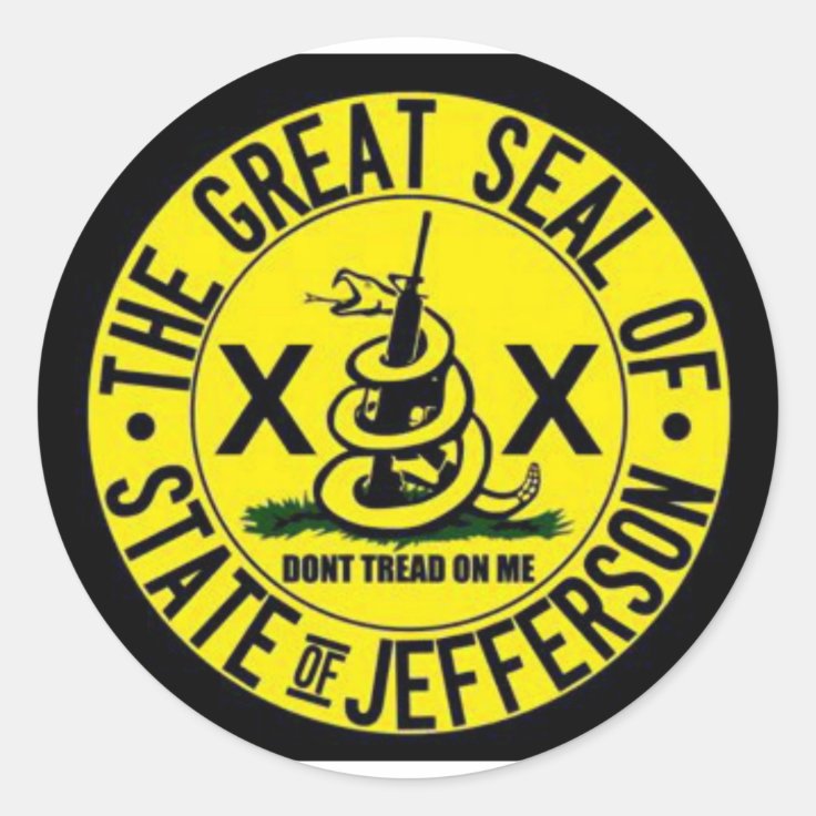 State of Jefferson Classic Round Sticker | Zazzle