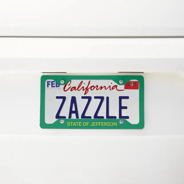 State of Jefferson License Plate Frame | Zazzle