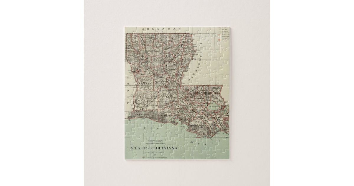 State of Louisiana Jigsaw Puzzle | Zazzle