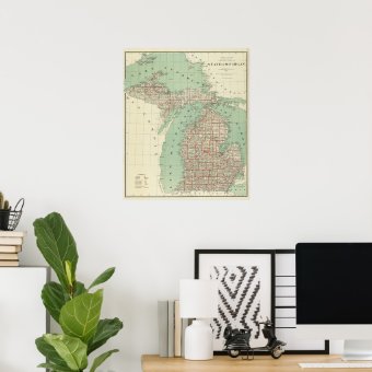 State of Michigan Poster | Zazzle