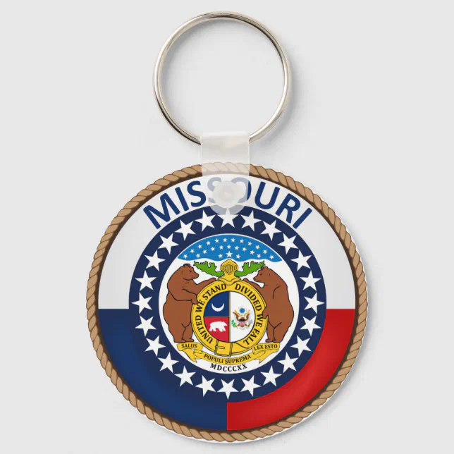 State of Missouri Flag Seal Keychain | Zazzle