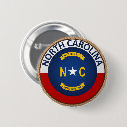 State of North Carolina Flag Seal Button | Zazzle