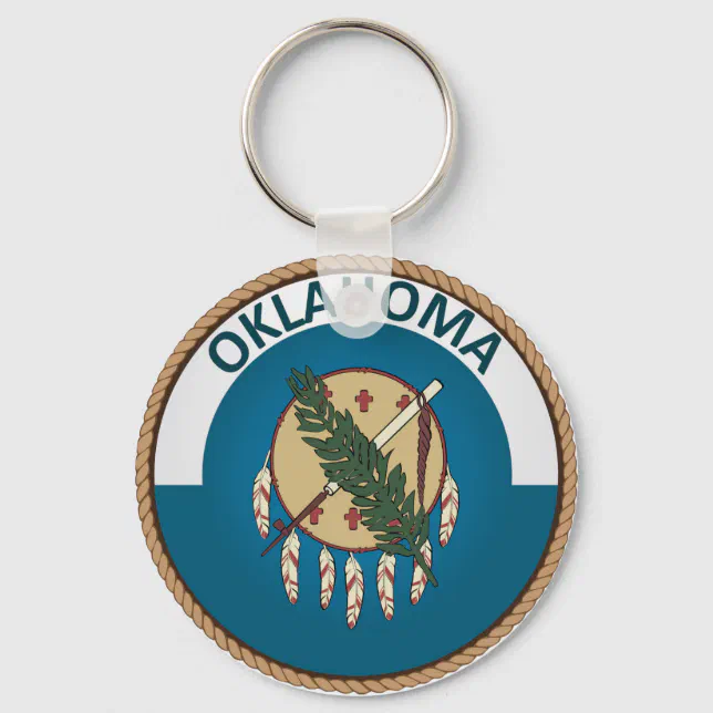 State of Oklahoma Flag Seal Keychain | Zazzle
