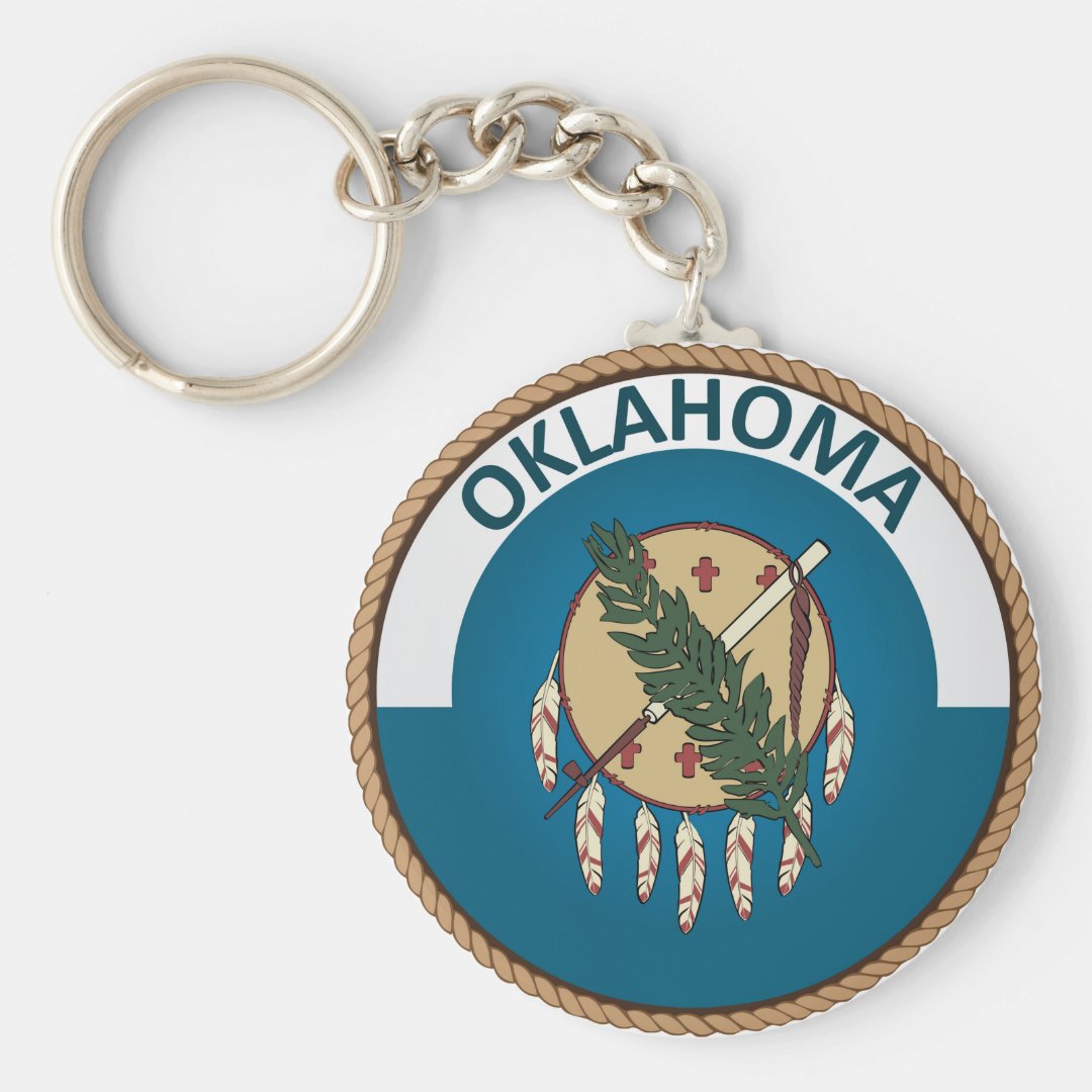 State of Oklahoma Flag Seal Keychain | Zazzle