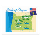 Oregon State Map Postcard | Zazzle.com