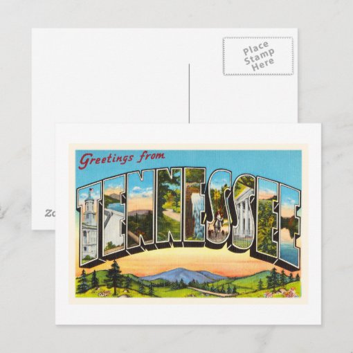 State of Tennessee TN Old Vintage Travel Souvenir Postcard | Zazzle