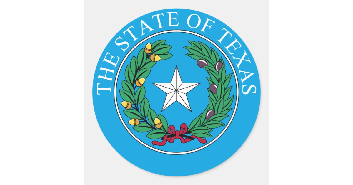 State of Texas Classic Round Sticker | Zazzle