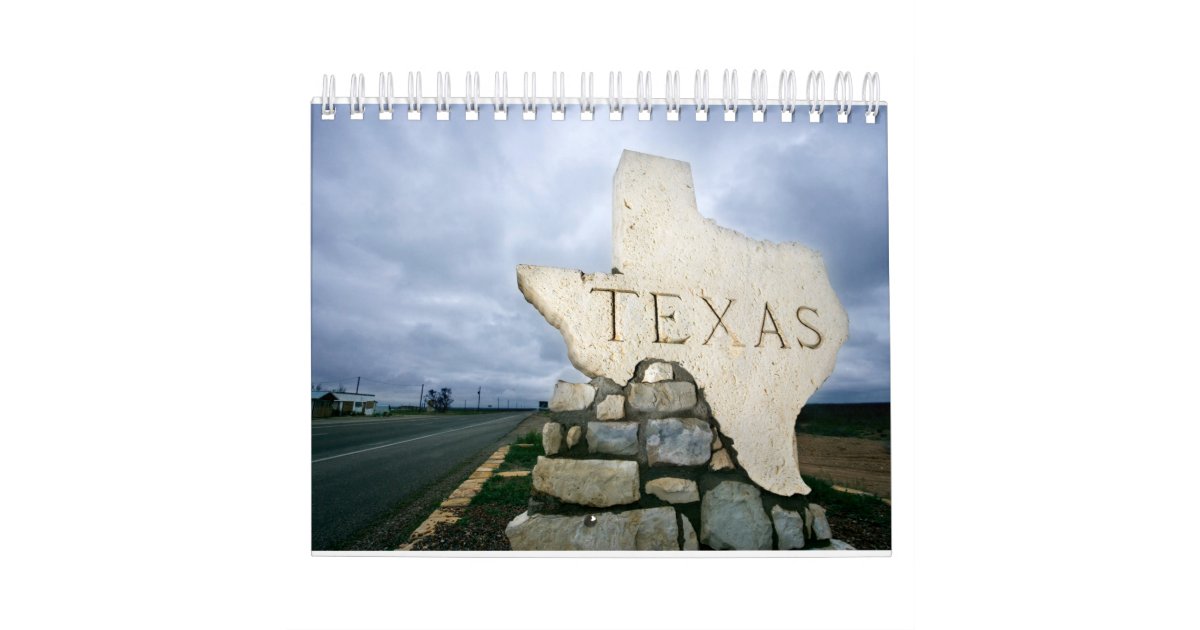 State of Texas Collection Wall Calendar | Zazzle