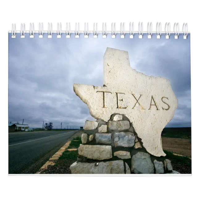 State of Texas Collection Wall Calendar | Zazzle