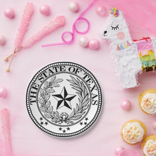 State of Texas Custom Paper Plates 7" | Zazzle