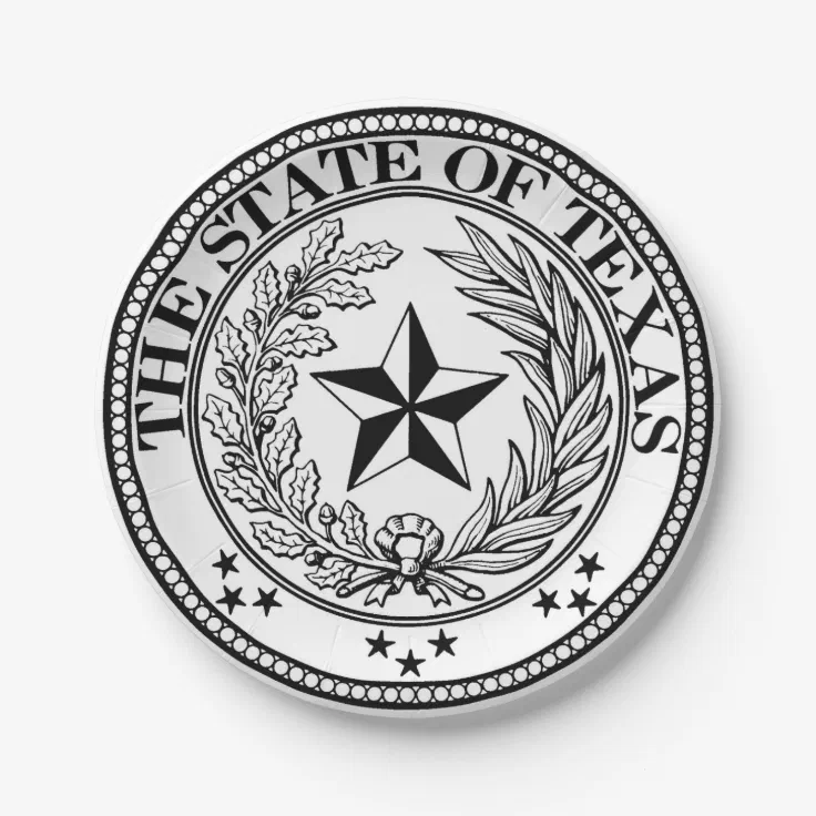 State of Texas Custom Paper Plates 7" | Zazzle