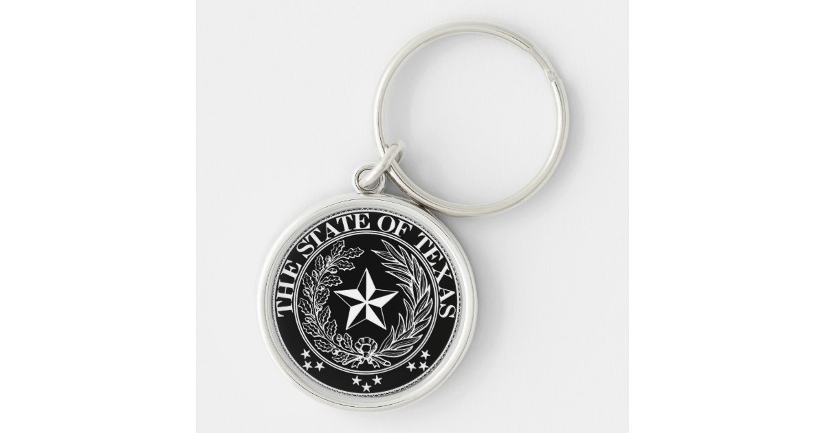 State of Texas Keychain Black Premium | Zazzle