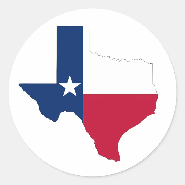 State of Texas Stickers Envelope Seals | Zazzle