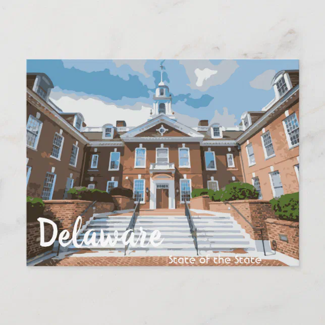State of the State Delaware Postcard | Zazzle