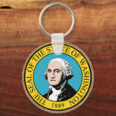 State of Washington Flag Seal Keychain | Zazzle
