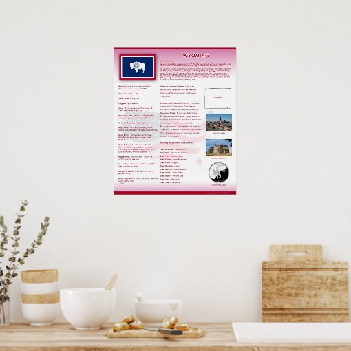 State of Wyoming,WY Posters | Zazzle