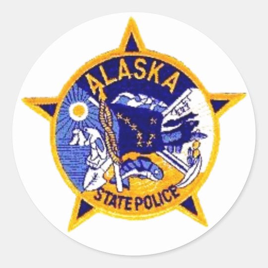 State Police - Alaska Classic Round Sticker | Zazzle.com