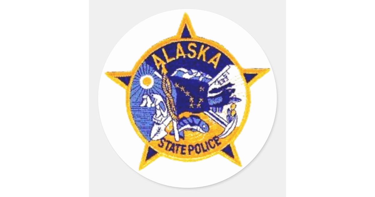 State Police - Alaska Classic Round Sticker | Zazzle