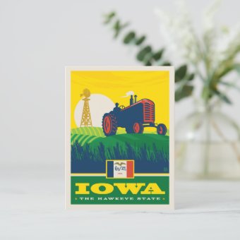 State Pride | Iowa Postcard | Zazzle