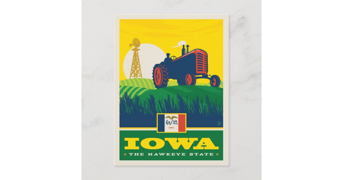 State Pride | Iowa Postcard | Zazzle
