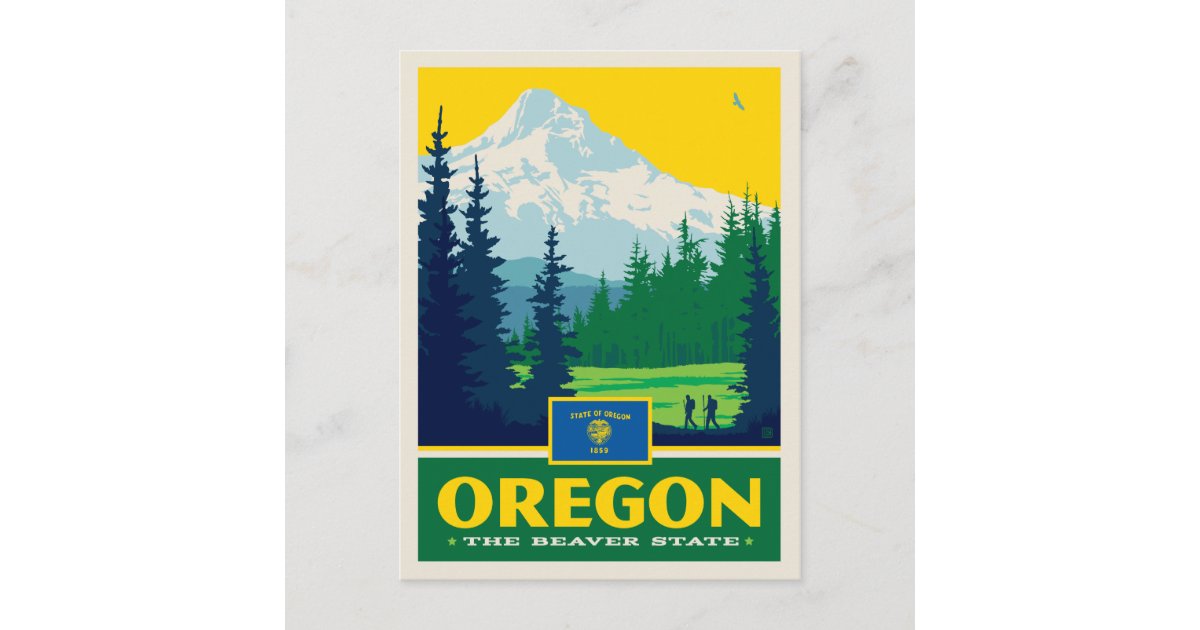State Pride | Oregon Postcard | Zazzle
