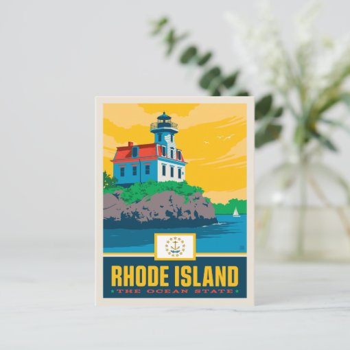 State Pride | Rhode Island Postcard | Zazzle