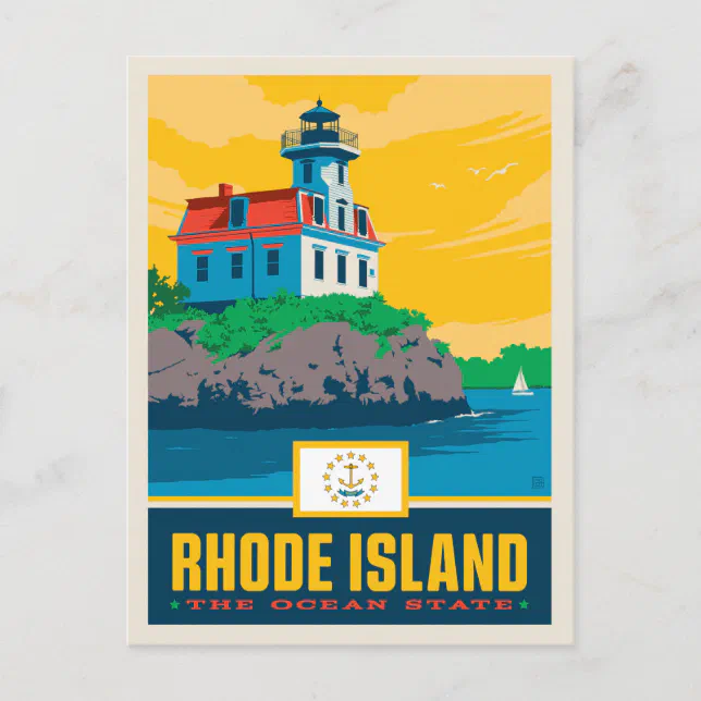 State Pride | Rhode Island Postcard | Zazzle