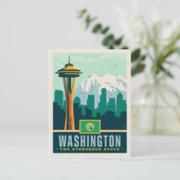 State Pride | Washington Postcard | Zazzle
