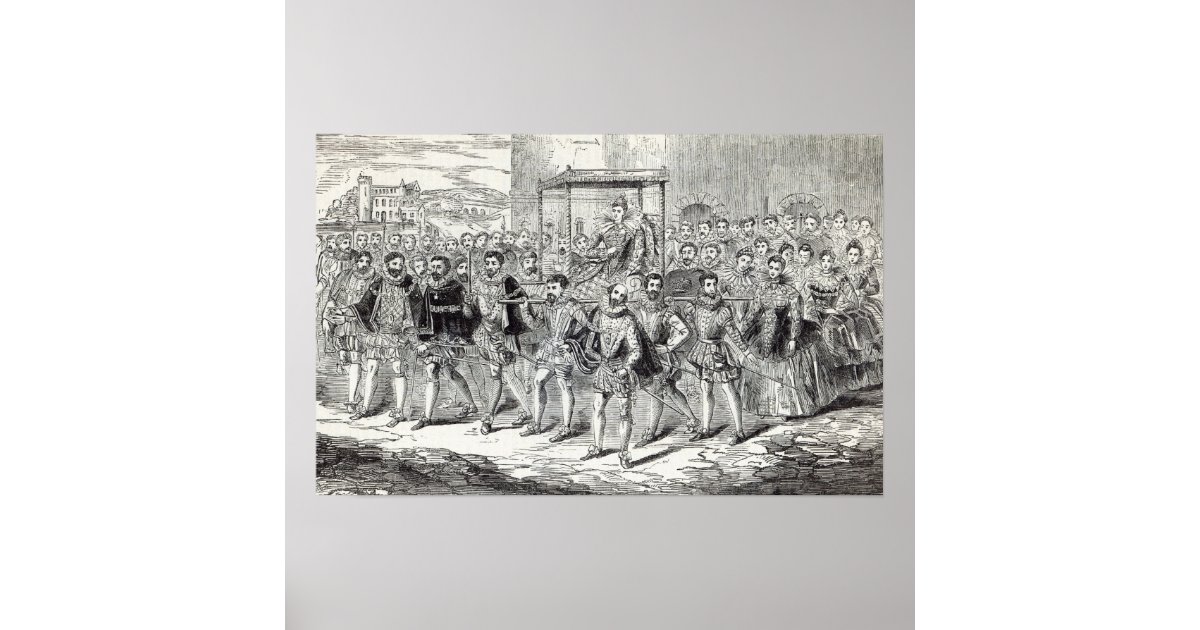 State progress of Queen Elizabeth Poster | Zazzle