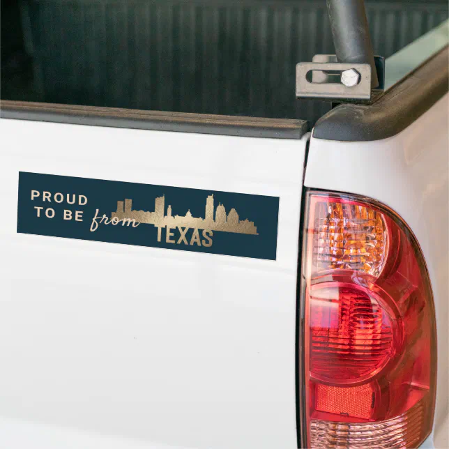 State Proud Texas Gold Bumper Sticker | Zazzle