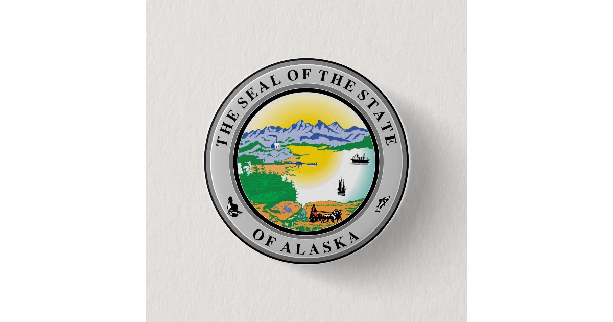 State Seal of Alaska Button | Zazzle