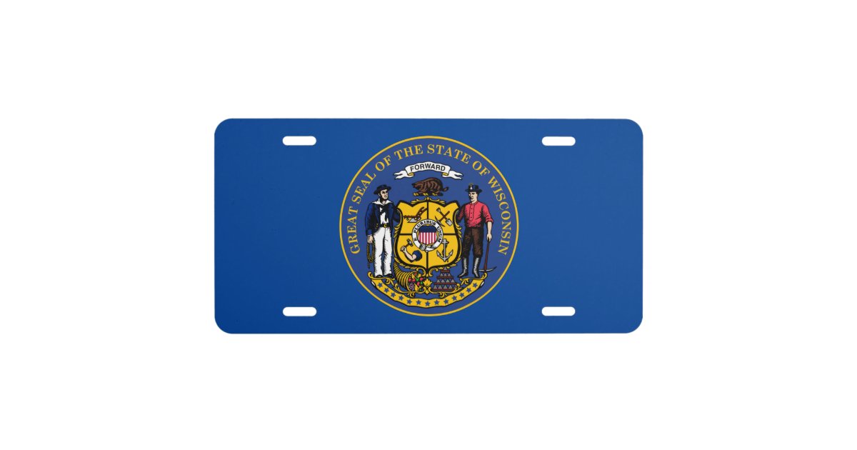 State Seal of Wisconsin License Plate | Zazzle