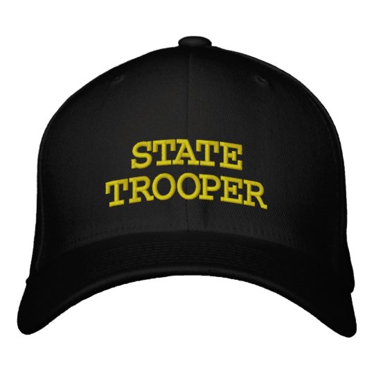 STATE TROOPER EMBROIDERED BASEBALL CAP | Zazzle.com