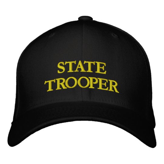STATE TROOPER EMBROIDERED BASEBALL HAT | Zazzle.com
