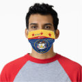 State Utah Flag on Gold Red Adult Cloth Face Mask | Zazzle