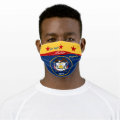 State Utah Flag on Gold Red Adult Cloth Face Mask | Zazzle