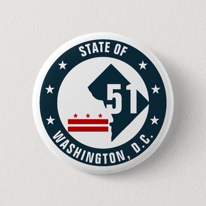 Statehood for Washington DC Logo Button | Zazzle.com