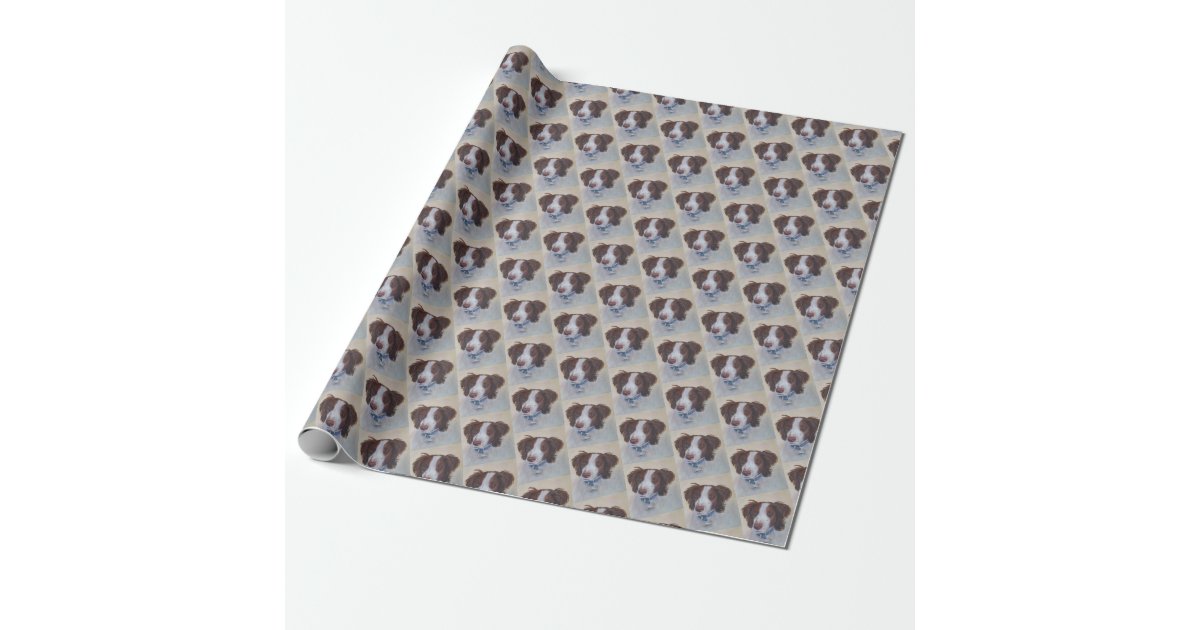 STATELY AUBURN SETTER MIX WRAPPING PAPER | Zazzle