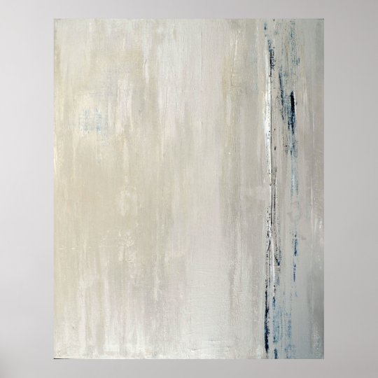 'Statement' Beige Abstract Art Poster Print | Zazzle.com