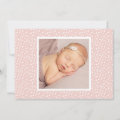Statement Name White Script Baby Girl Photo Birth Announcement | Zazzle