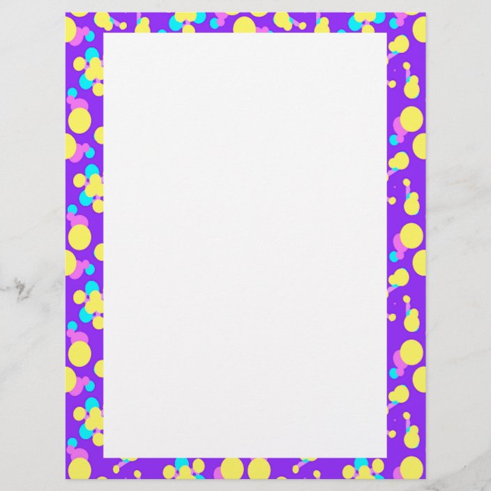 Stationery/Letterhead with Fun Border | Zazzle