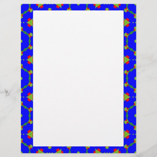 Stationery with Blue August Border | Zazzle.com