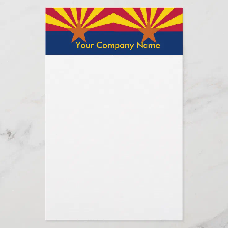 Stationery with Flag of Arizona | Zazzle