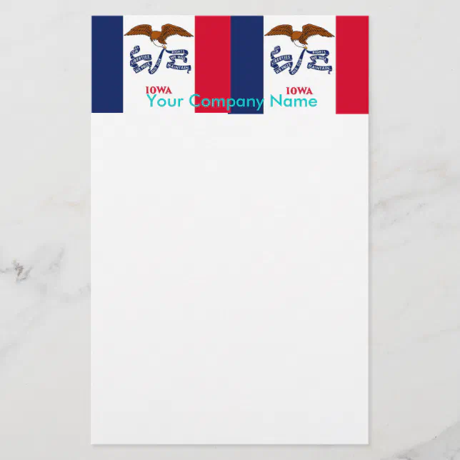 Stationery with Flag of Iowa | Zazzle