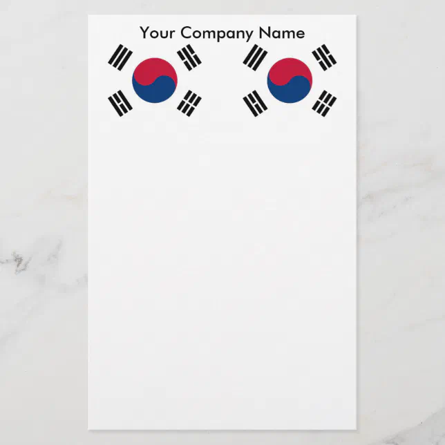 Stationery with Flag of South Korea | Zazzle