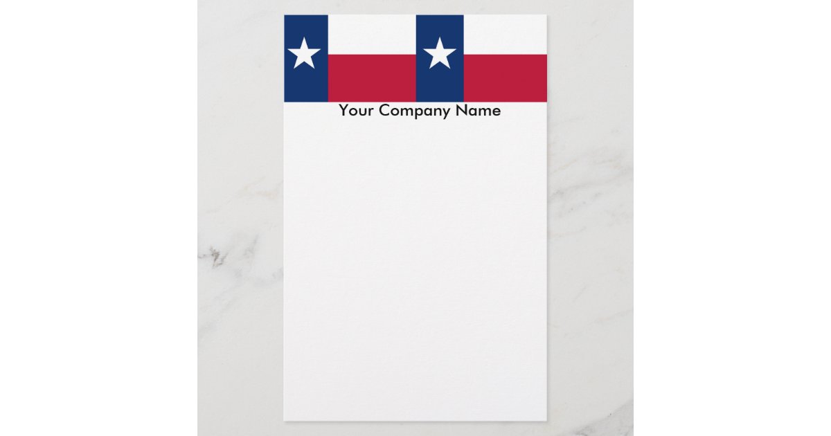 Stationery with Flag of Texas | Zazzle